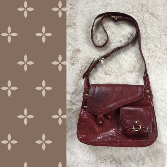 Born | Bags | Born Leather Crossbody Purse Burgundy | Poshmark